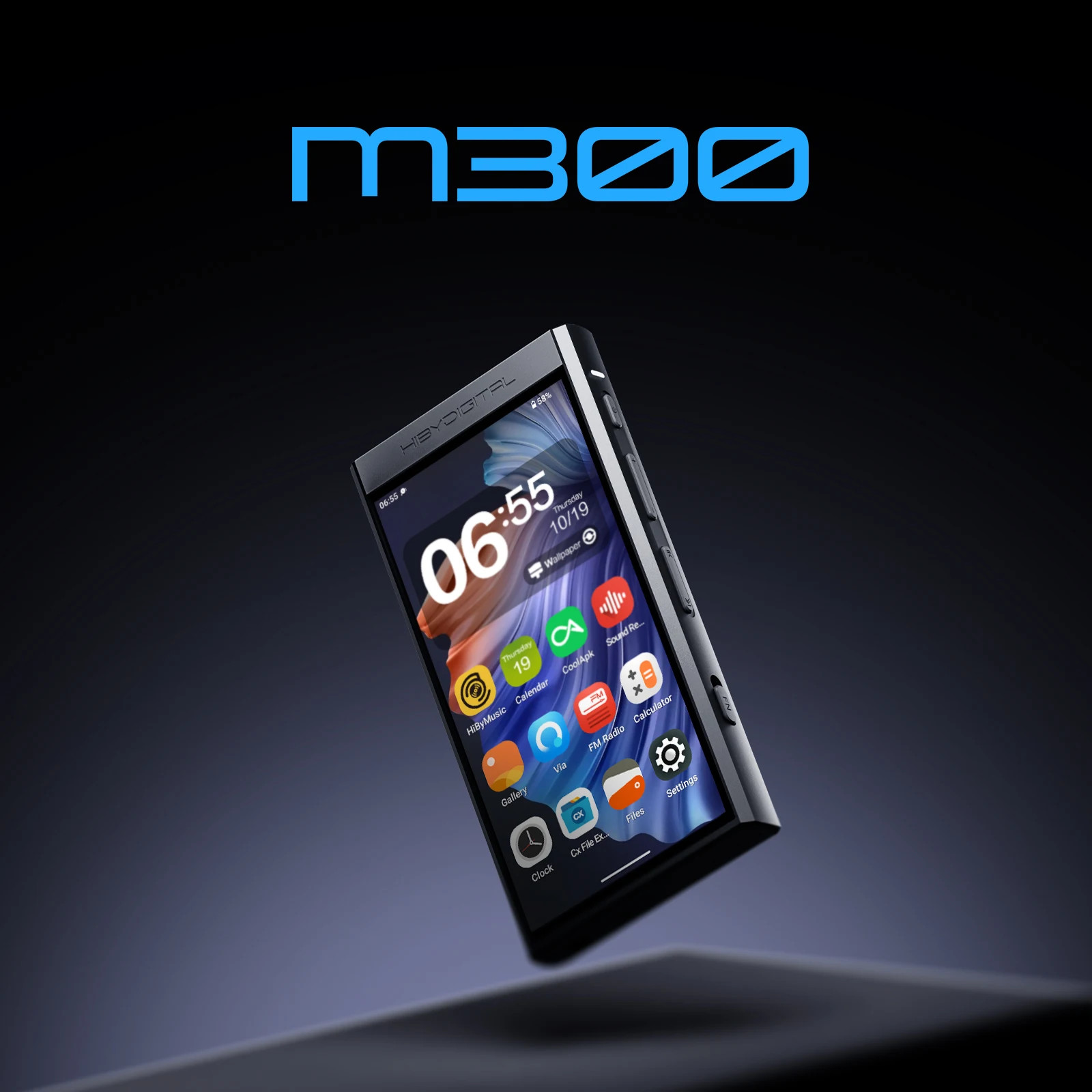 HiBy-REPRODUCTOR DE MÚSICA Digital M300 con Android 13, MP3, Audio HiFi, Bluetooth, WiFi, USB ...