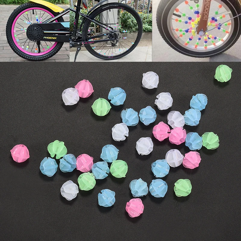 36PCS Colorful Kids Bike Wheel Clip Round Love Heart Stars Shape Bike ...