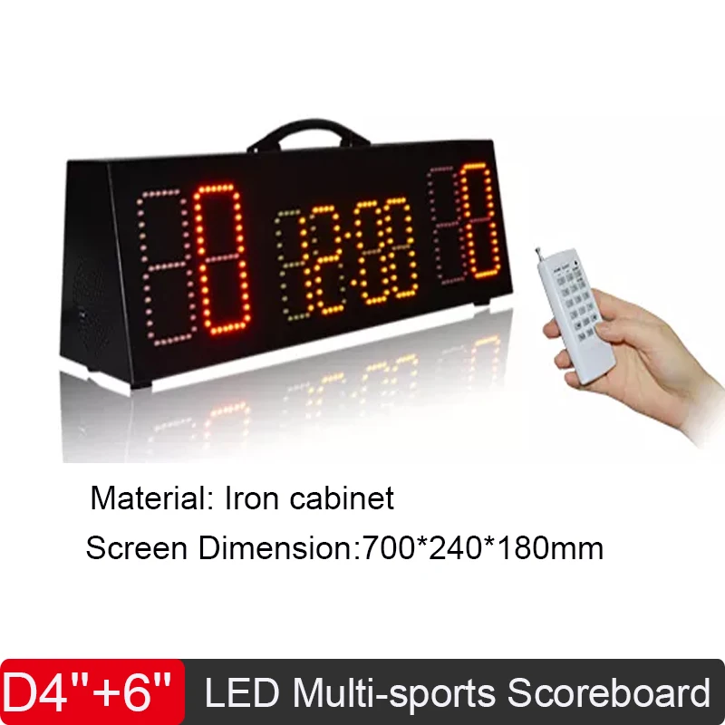 New Arrival 4.0'' Portable Led Basketball Electronic Scoreboard ...