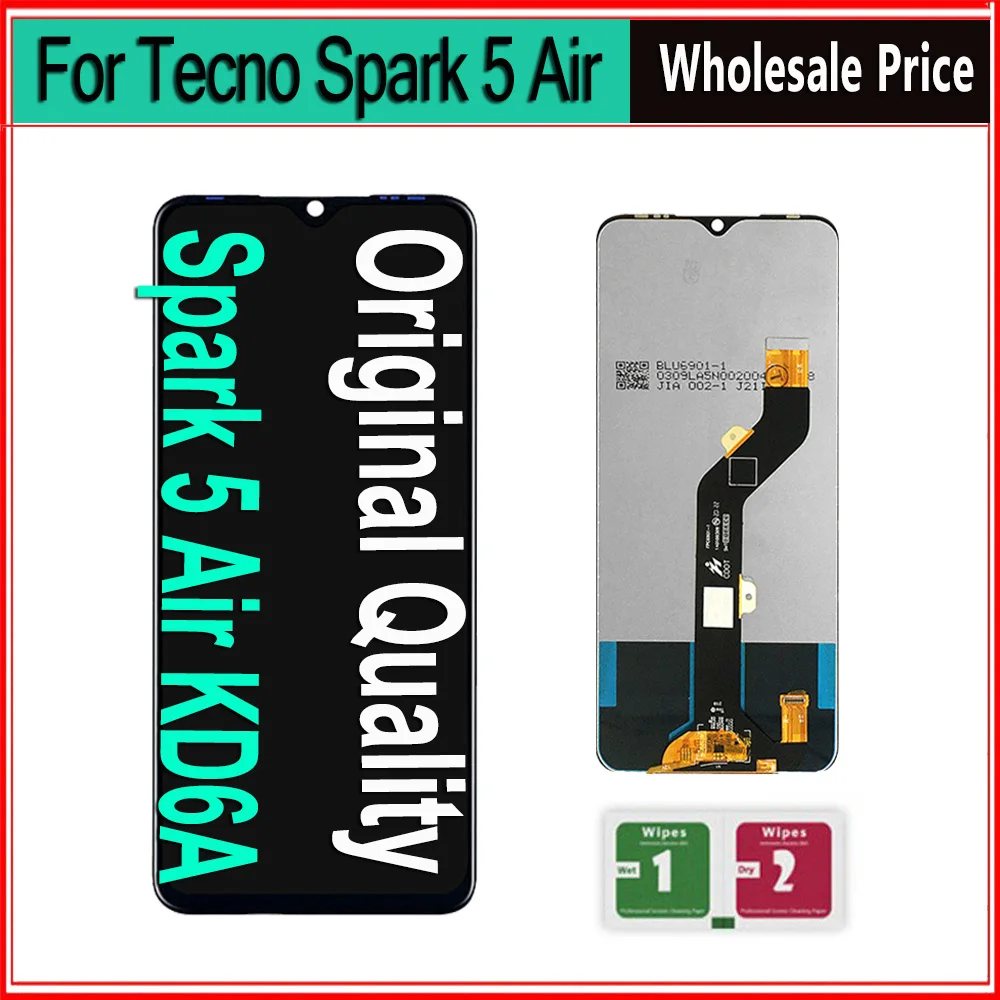 LCD For Tecno Spark 5 air Display KD6 LCD Screen Touch Digitizer For Tecno Replacement Screen ...