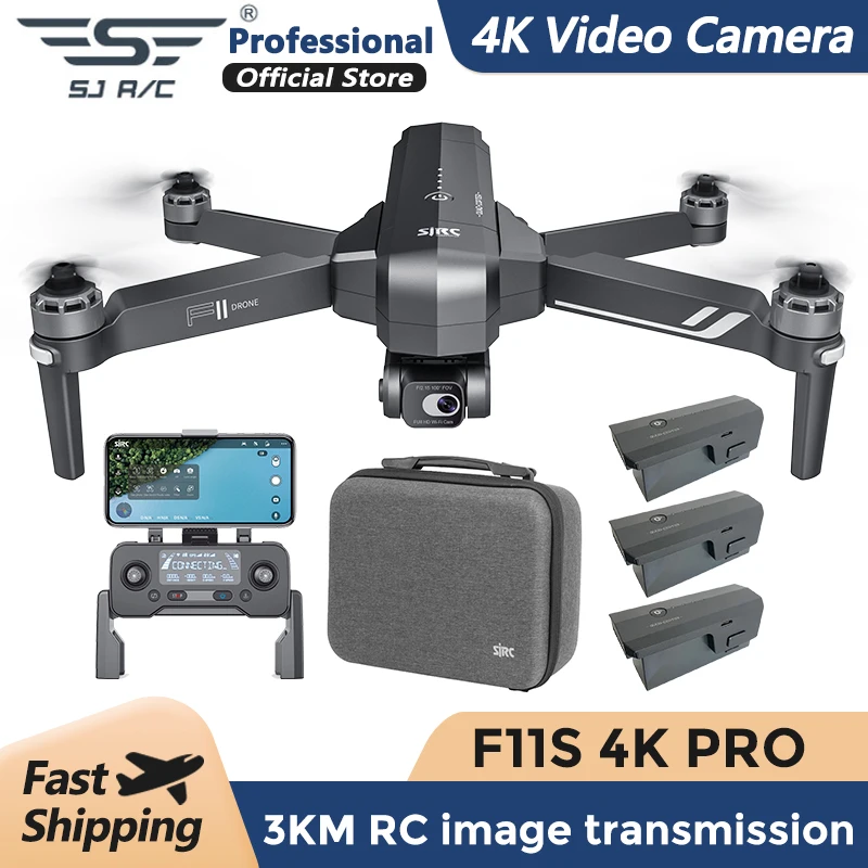 Sjrc F11 F11s 4k Pro Câmera Zangão Profesional 3km 5g Wifi Gps Com Eis ...