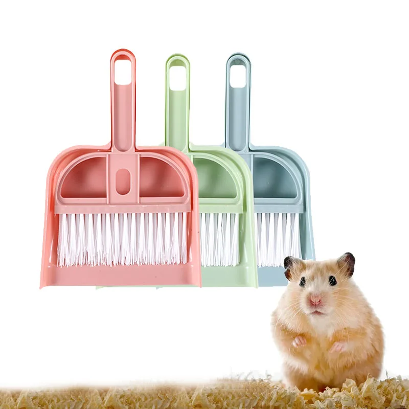 Cute Small Pet Hamster Cleaning Kit Dustpan Broom Sweep Brush For ...