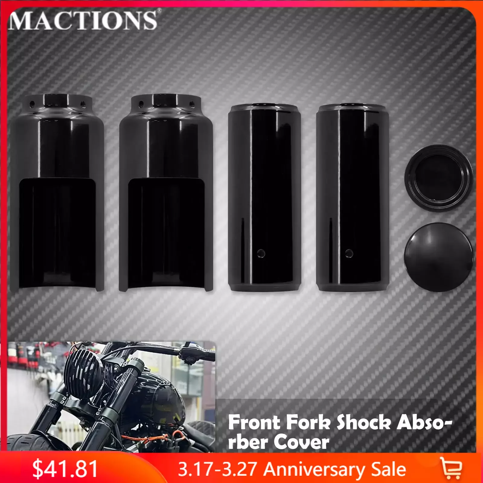 Motorcycle-Front-Upper-Lower-Fork-Cover-Tube-Cap-Shock-Absorber-Cover ...