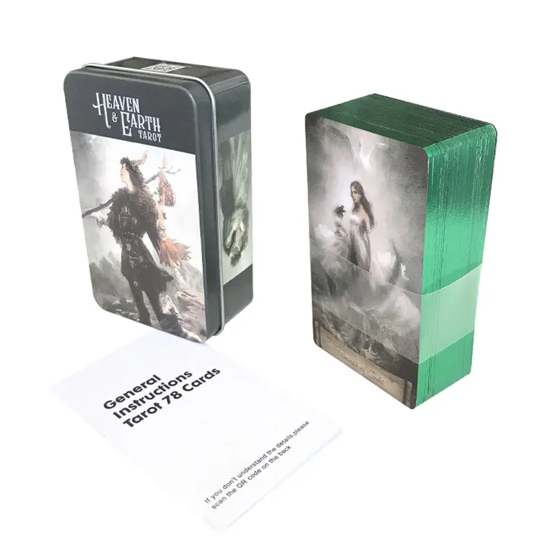 Heaven-Earth-Tarot-Card-Tin-Box-Gilded-Edge-Fate-Divination-Family ...