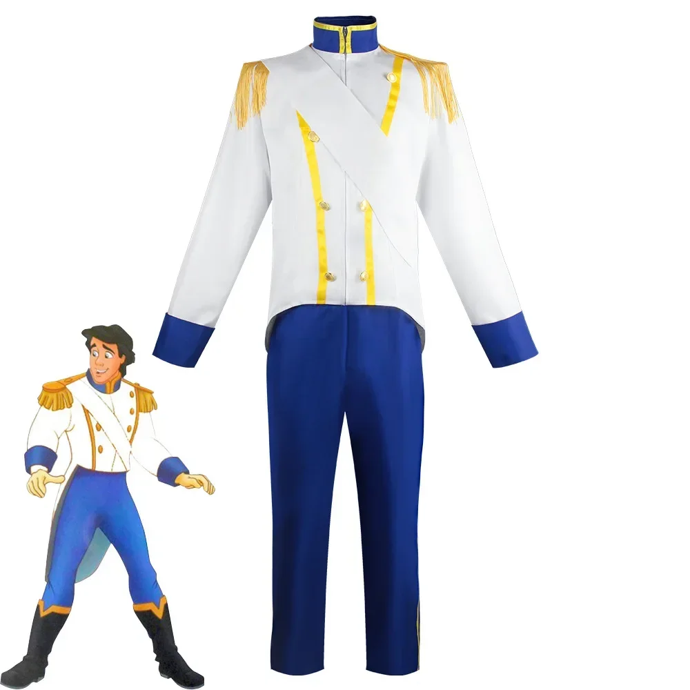 Mermaid Anime Prince Eric Cosplay Costume Halloween Carnival Disguise ...