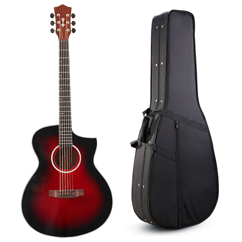 Black And Red Acoustic Guitars