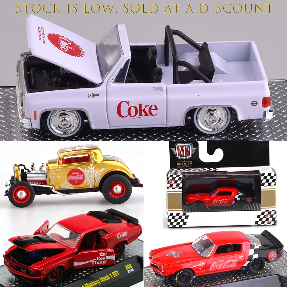 M2-Machine-1-64-Diecast-Alloy-Model-Car-Pickup-Truck-Coke-Series-Hidden ...