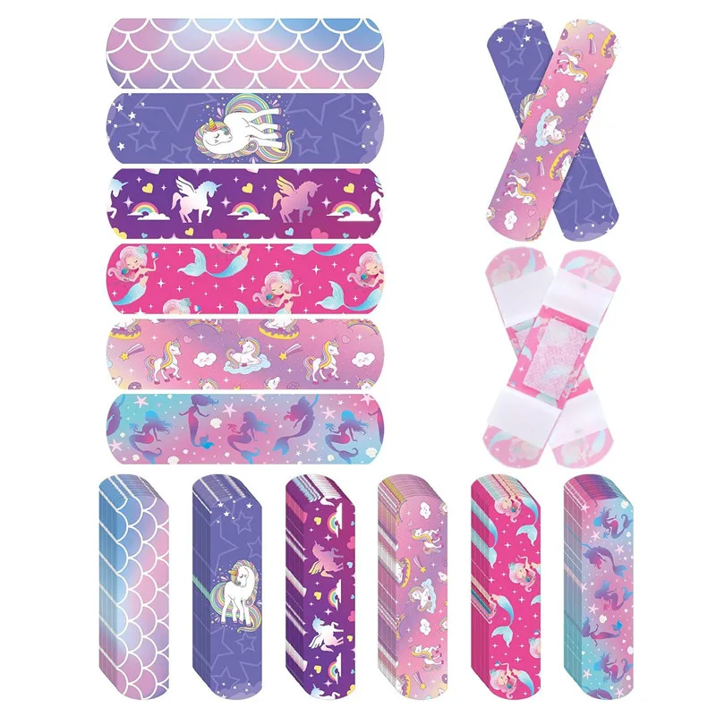 60pcs-set-PE-Cartoon-Mermaid-Horse-Band-Aid-for-Children-Girls-Kawaii-Wound-Dressing-Plaster ...