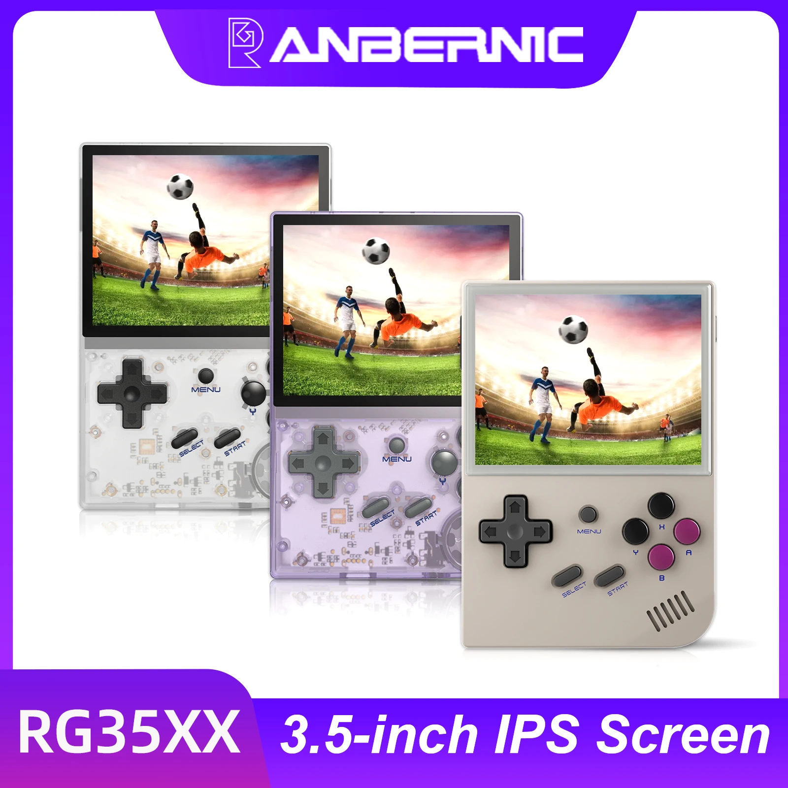 Anbernic rg35xx retro handheld game console sistema linux 3.5 Polegada ips tela Cortex A9 ...