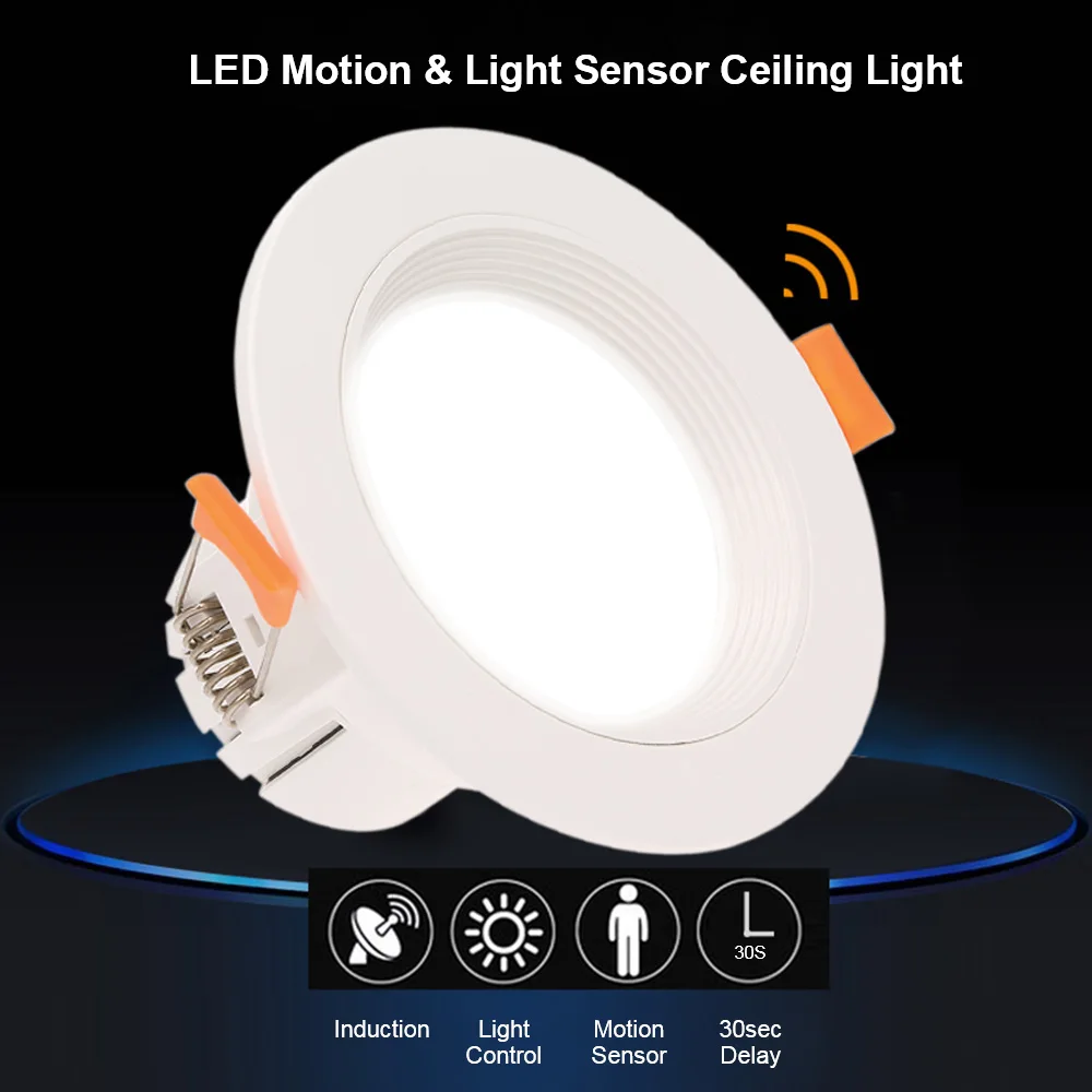 3-inch-7W-Induction-Lamp-LED-Motion-Sensor-Downlight-Ceiling-Light-for ...