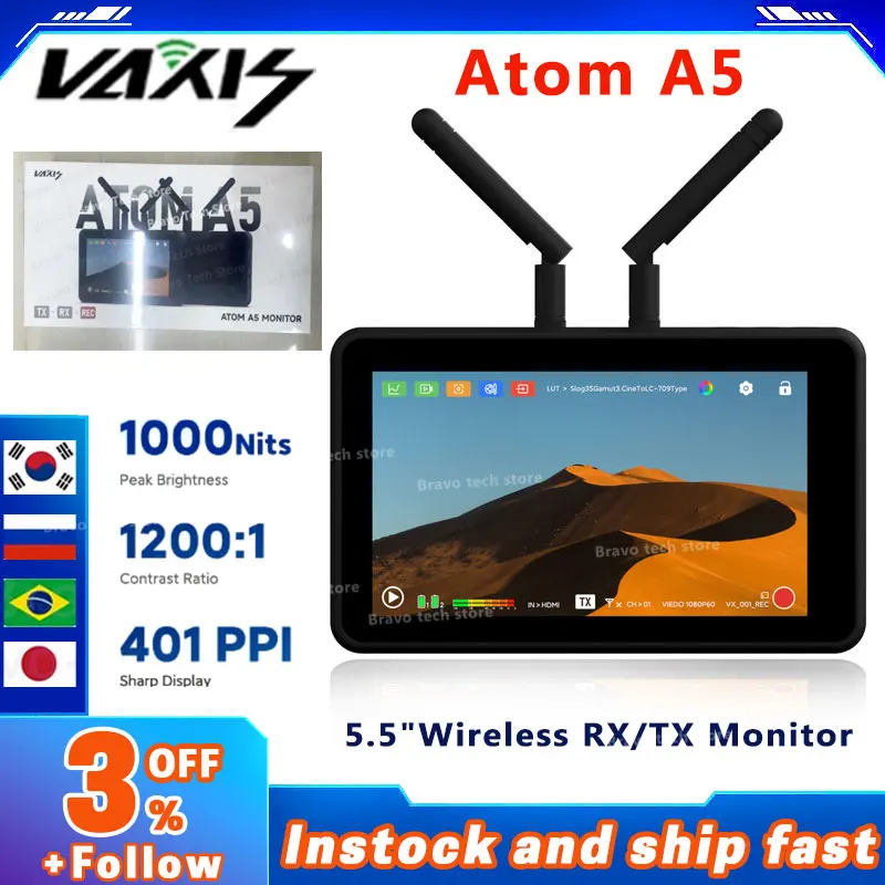 Vaxis-Atom-A5-Wireless-Monitor-Integrated-Wireless-Video-Transimittter ...