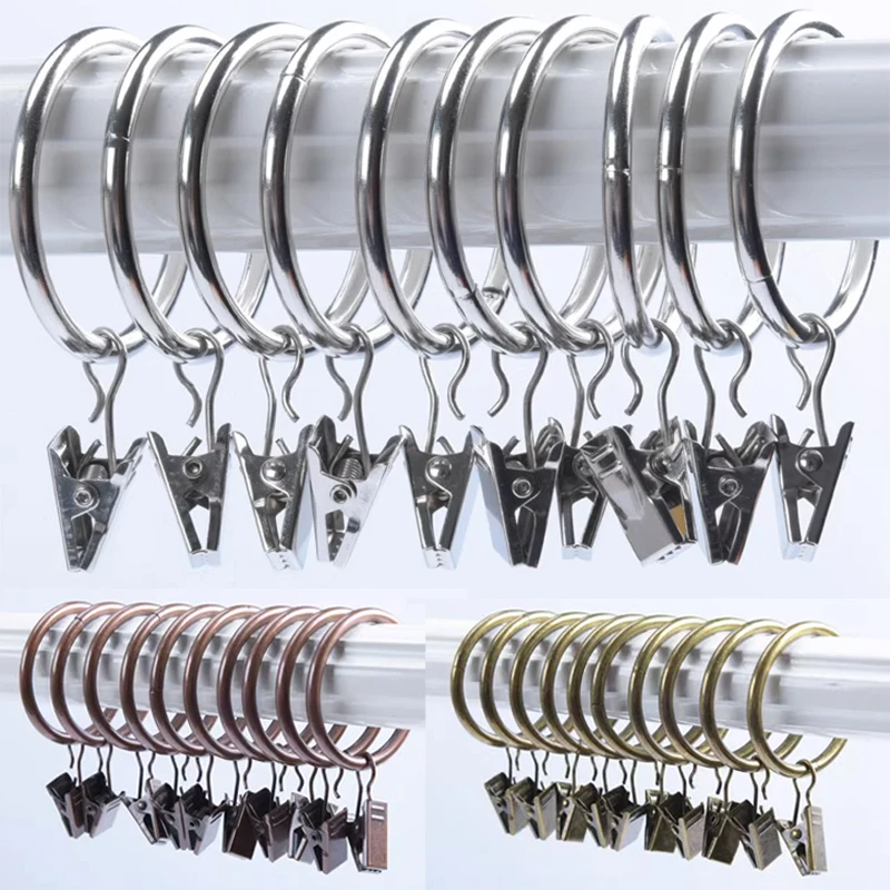 10-20pcs-Curtain-Hooks-Hanging-Clips-Metal-Clip-Rustproof-Curtain-Rods ...