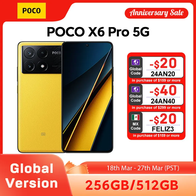 POCO-X6-Pro-5G-Global-Version-Smartphone-Dimensity-8300-Ultra-120Hz ...