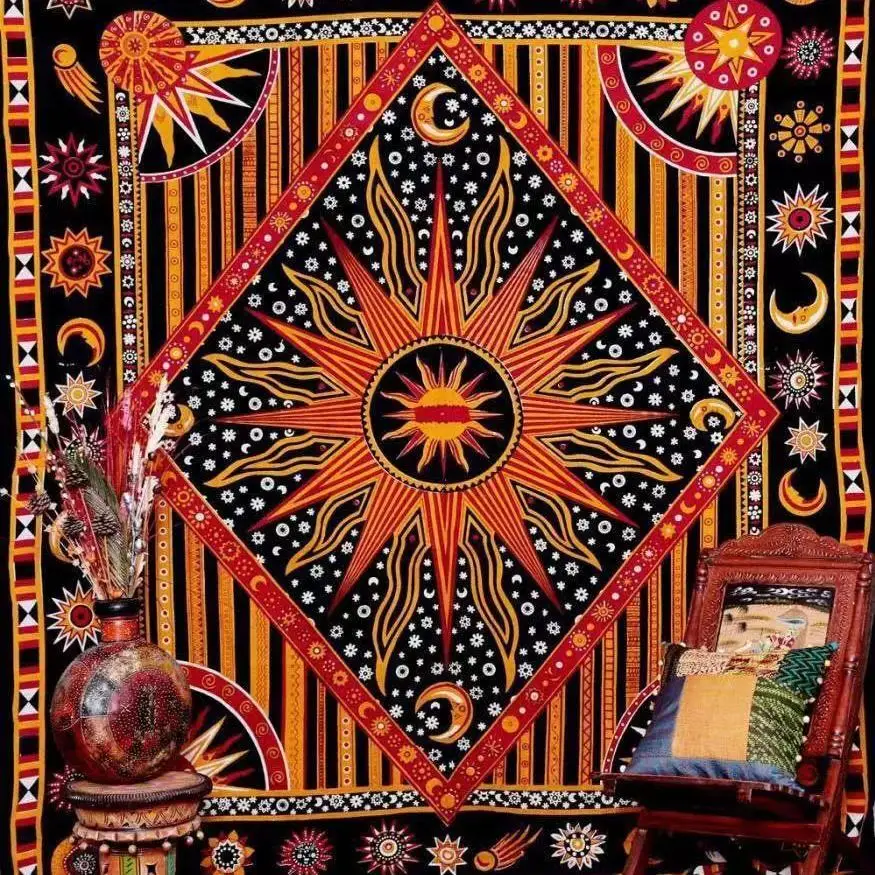 Tapestry 150cm Totem Witchcraft Bohemian Tye Dye Tapestries National ...