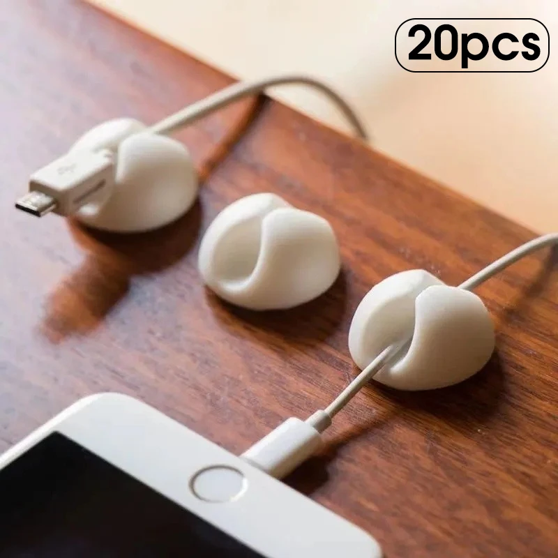 20pcs Cable Winder Home Office Cable Organizer Wire Cord Holder Clip ...