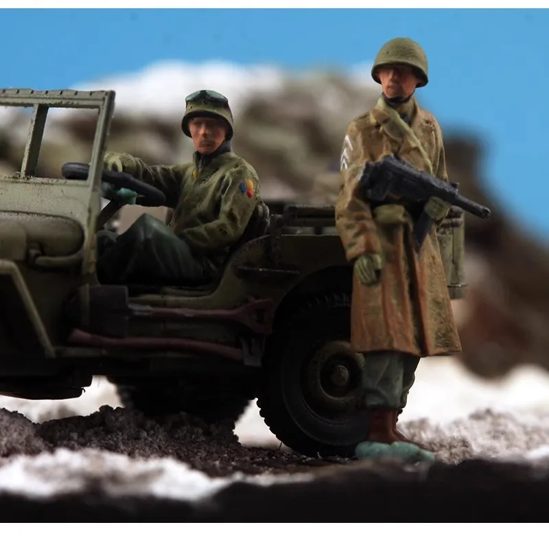 1:72 Scale Model 2pcs US Military Car Driver Pilot Soldier Action ...