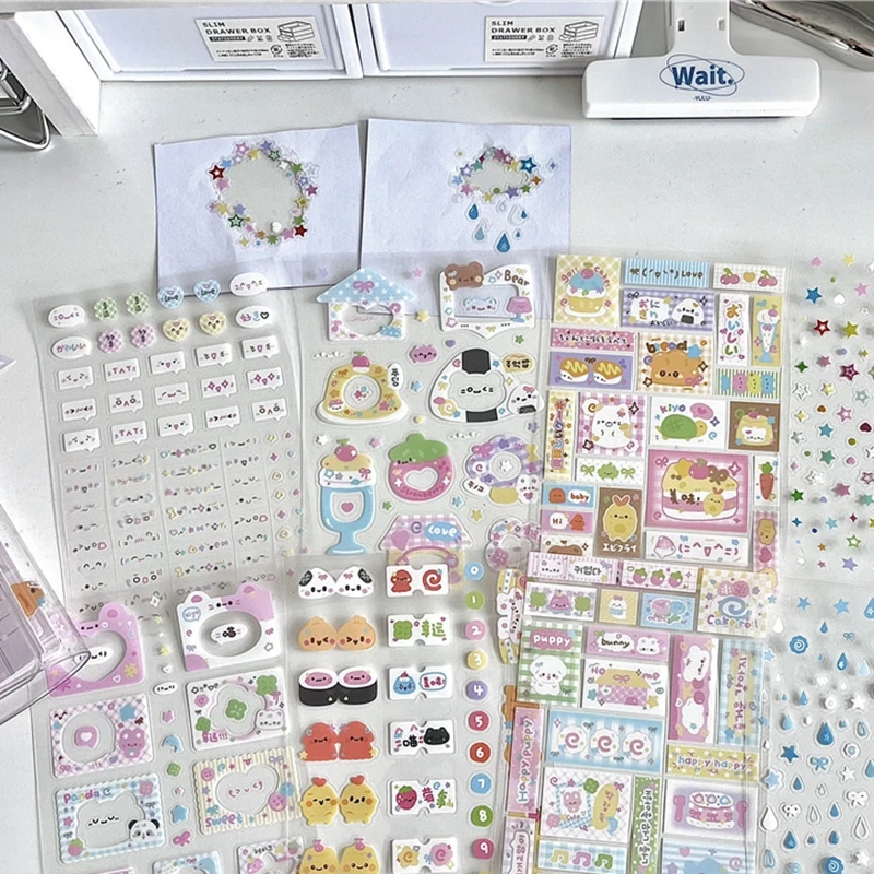 8pcs-Set-Cute-Cartoon-Label-Raindrop-Sticker-for-Phone-Camera-Luggage ...