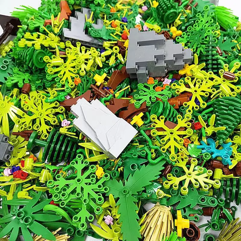 MOC-Tree-Plant-Building-Blocks-Bricks-Grass-Bush-Jungle-Flower-Garden ...