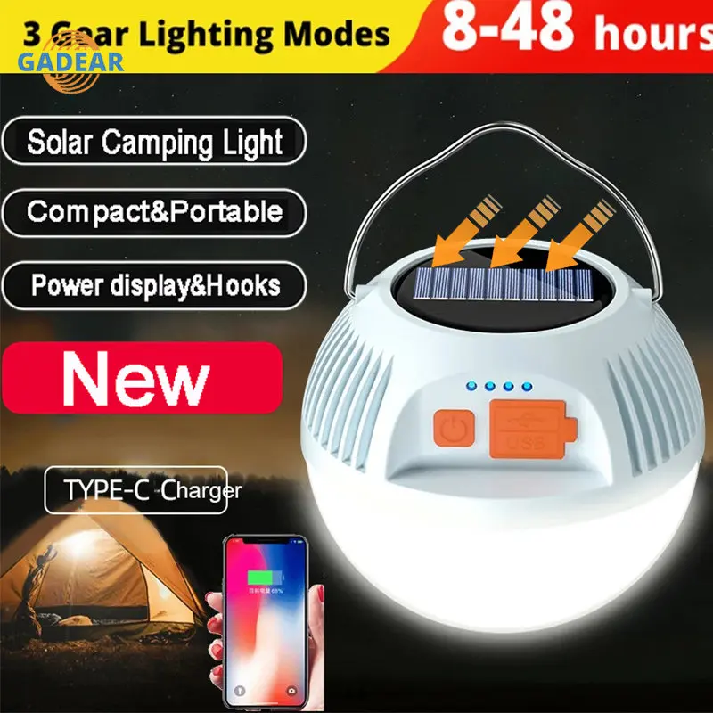 Solar Rechargeable Light | Camping Lantern Usb | Rechargeable Lamp ...