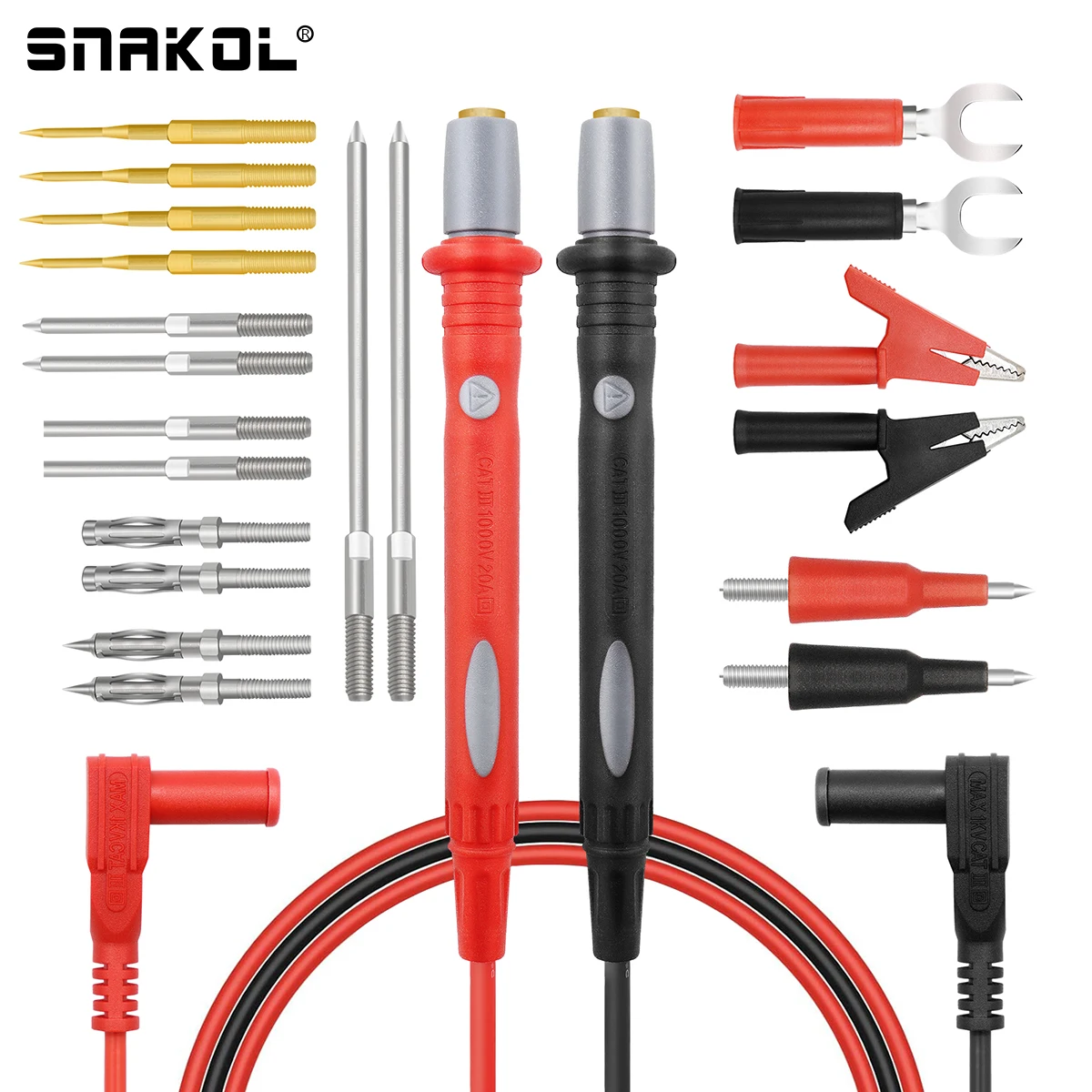 SNAKOL-22pcs-Multi-Function-Test-Lead-Kits-SK1022-Multimeter-Needle ...