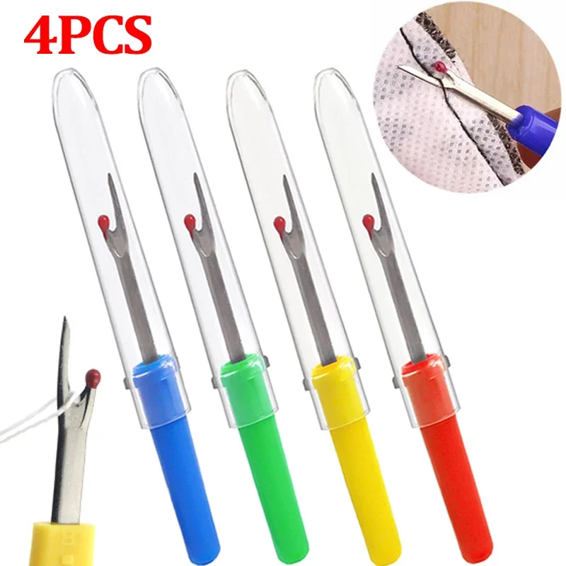 1/4Pcs Plastic Handle Craft Thread Cutter Seam Ripper Stitch Unpicker ...