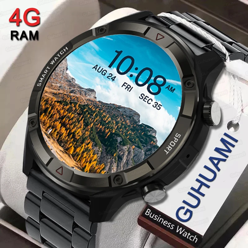 Smart-Watch-Mens-4G-Memory-Local-Music-Player-AMOLED-Screen-Bluetooth ...