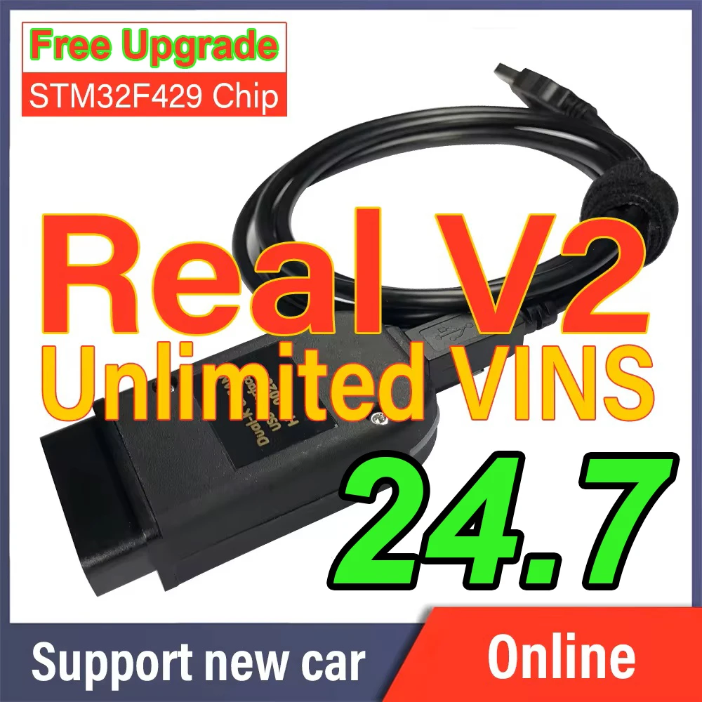 2024-Real-Hex-V2-24-7-Vag-Com-ARM-STM32F429-Chip-Car-Diagnostic-Tool ...