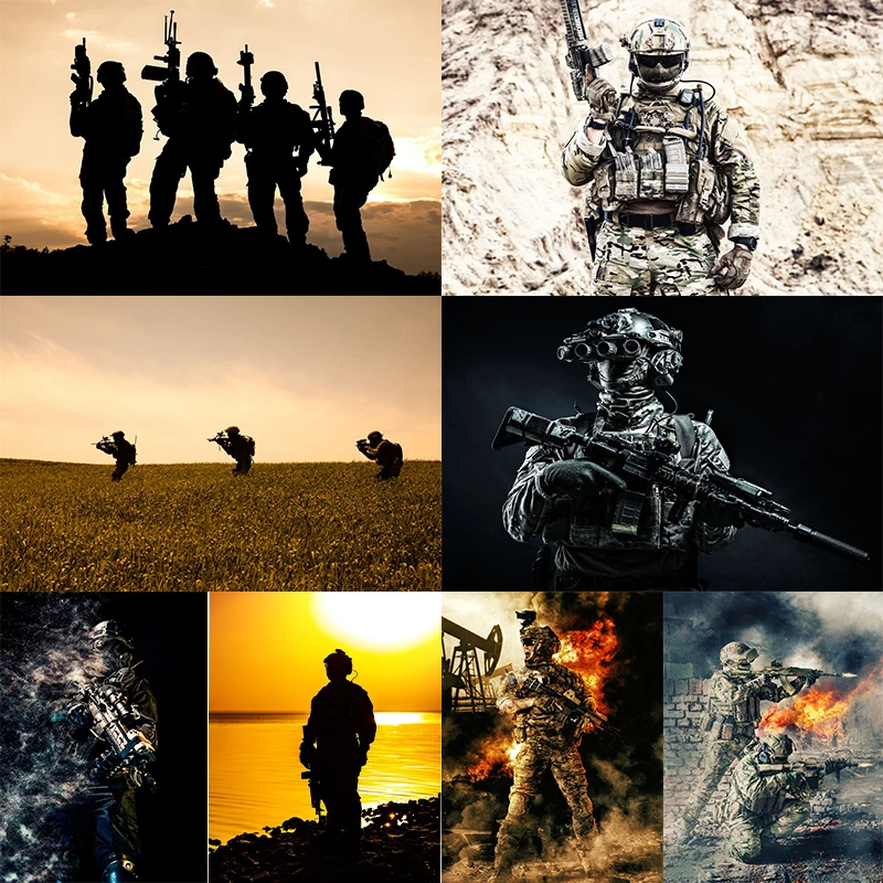 Military-Special-Forces-Canvas-Painting-Soldier-Poster-HD-Printing ...