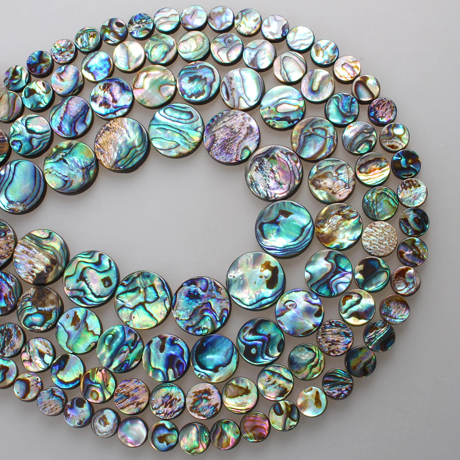 Natural Abalone Shell Beads Round Shape Beads 8 10 12 14 15 18 20mm For ...