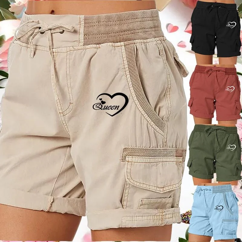 Summer-Women-Queen-Printed-High-Waist-Shorts-Fashion-Short-Pants-Female ...