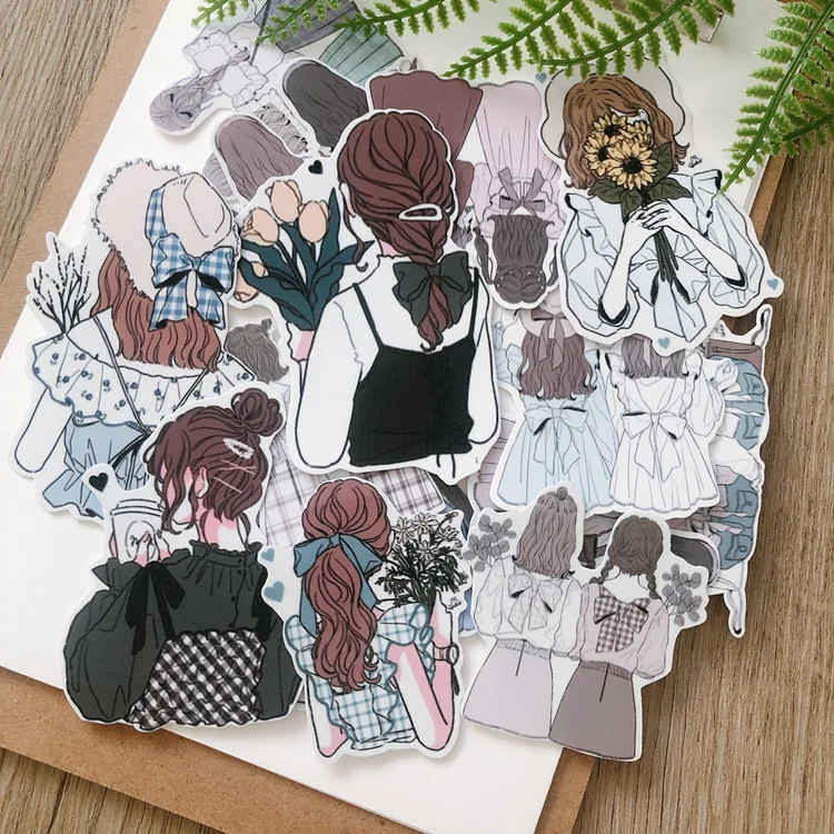 17pcs girl Stickers Crafts And Scrapbooking stickers kids toys book ...