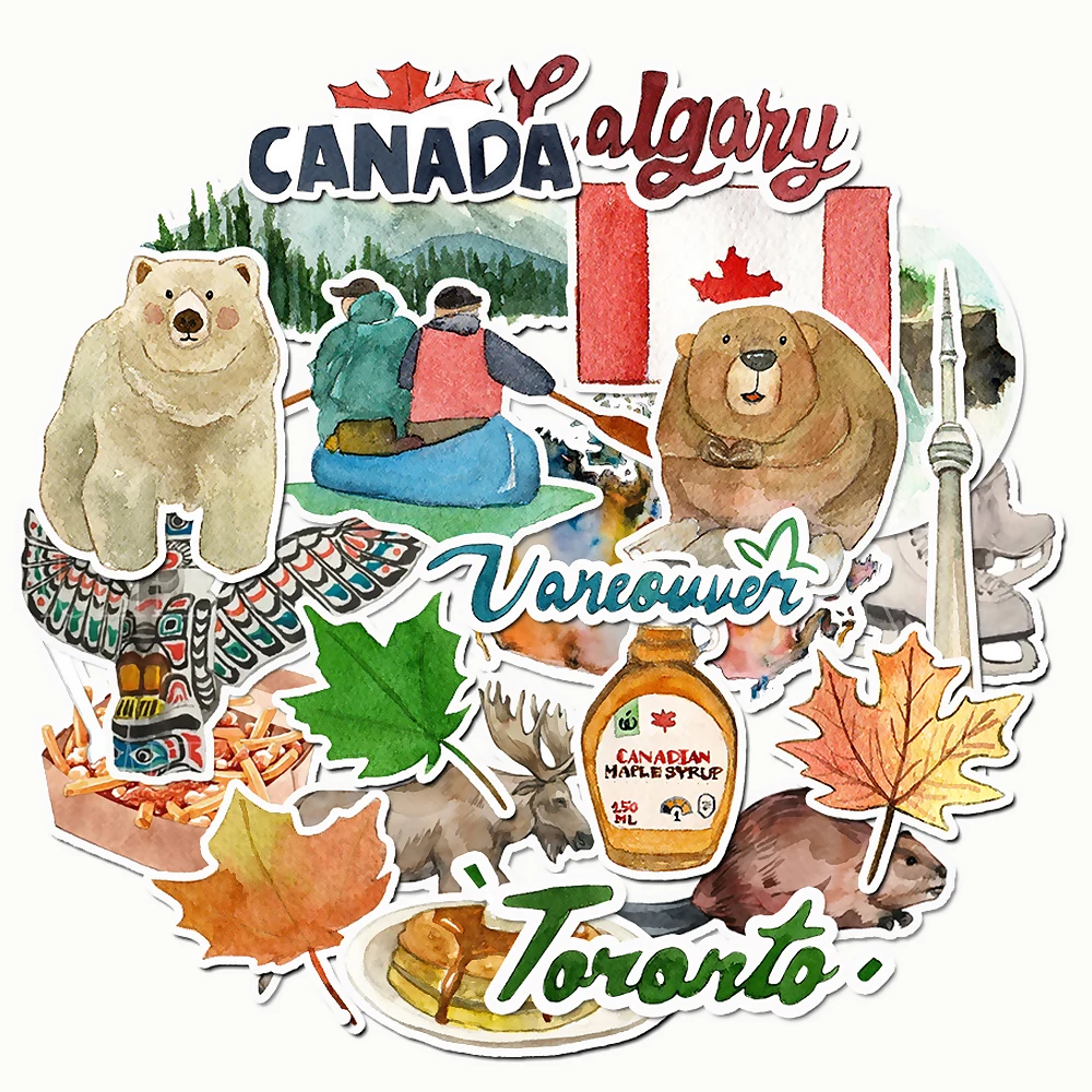 Set-of-27-Watercolor-Canada-Travel-Stickers-Handmade-Decals-Perfect-for ...
