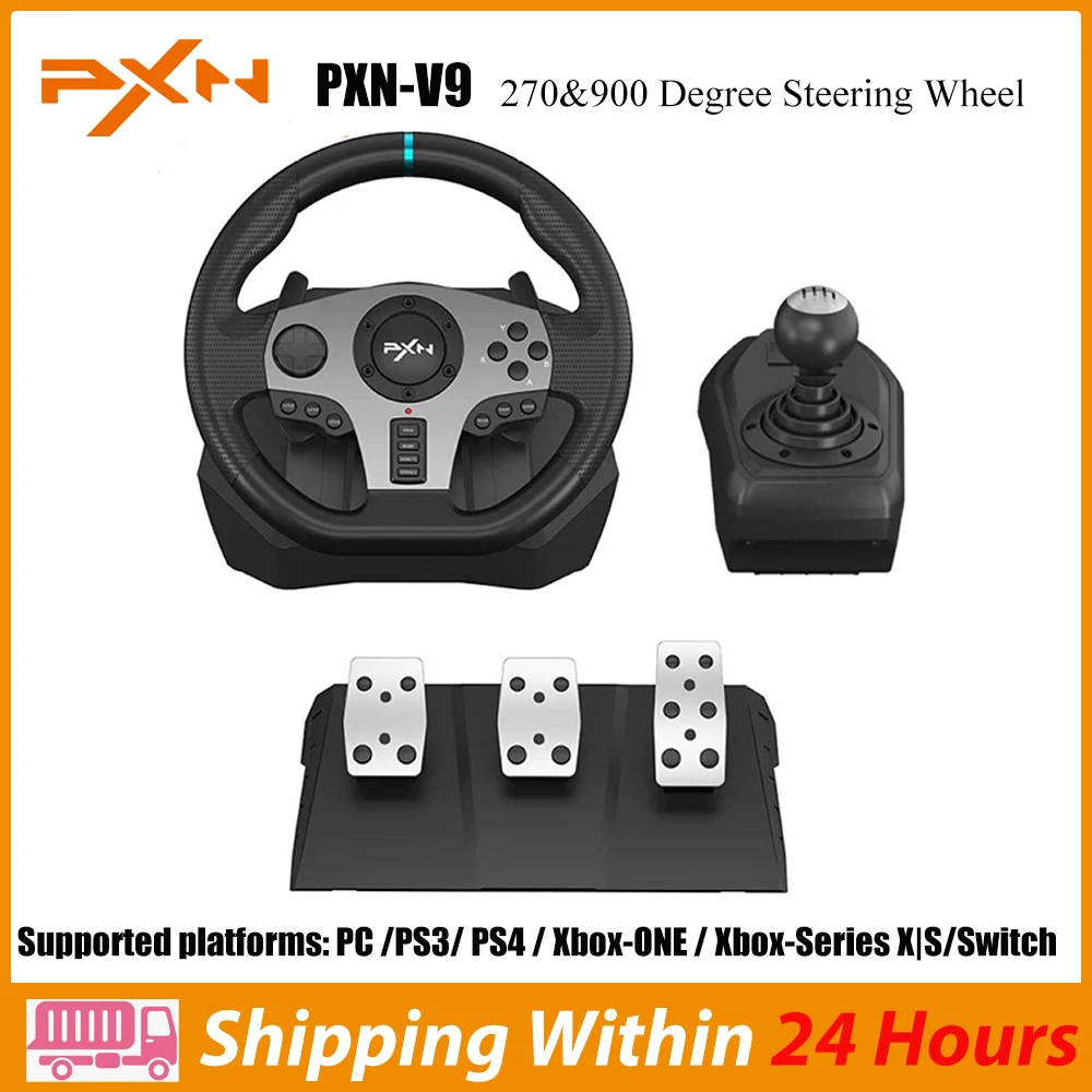 Gaming Steering Wheel PXN V9 Volante Gaming Racing Wheel, 40% OFF