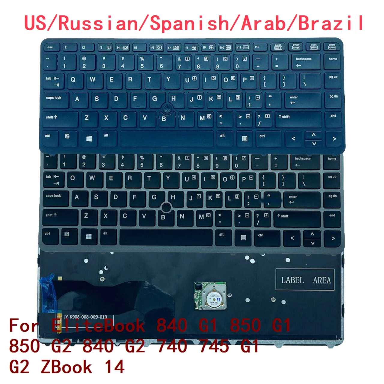 New-US-Russian-Spanish-Arab-Brazil-Laptop-Backlit-Keyboard-For-HP ...