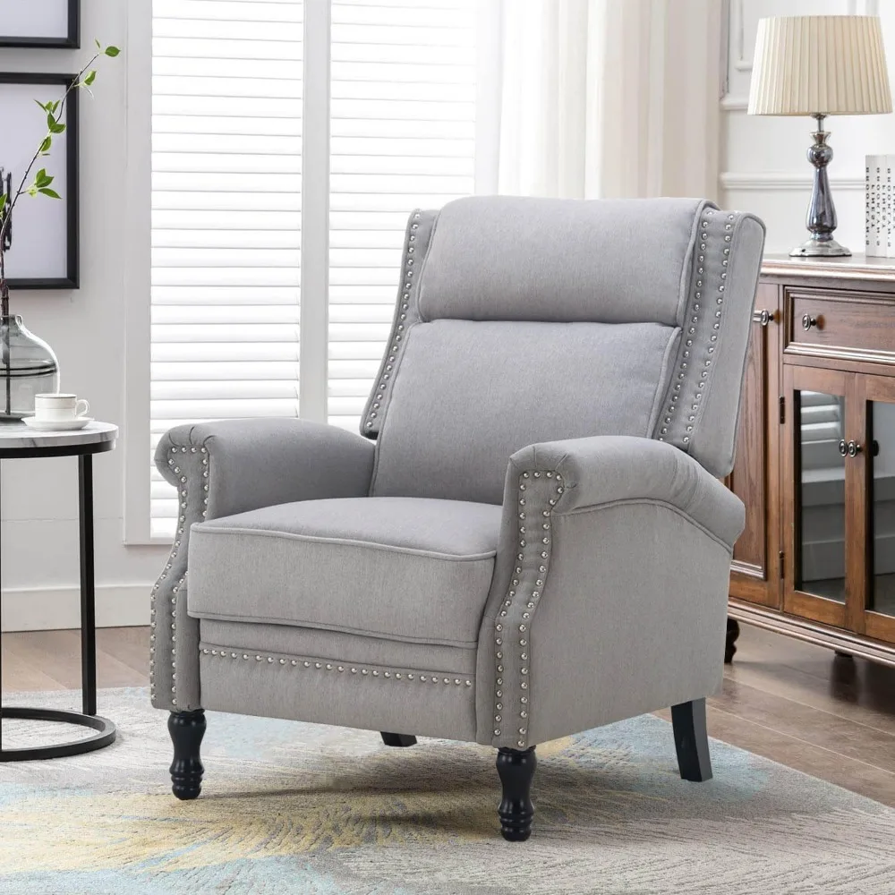 Modern Accent Chair, Push Back Recliner Chair, Wingback Arm Chair for ...