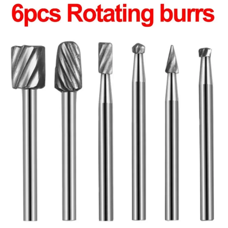 6Pcs-HSS-Routing-Router-Drill-Bits-Set-Milling-Cutter-Rotary-Burr-Tool ...