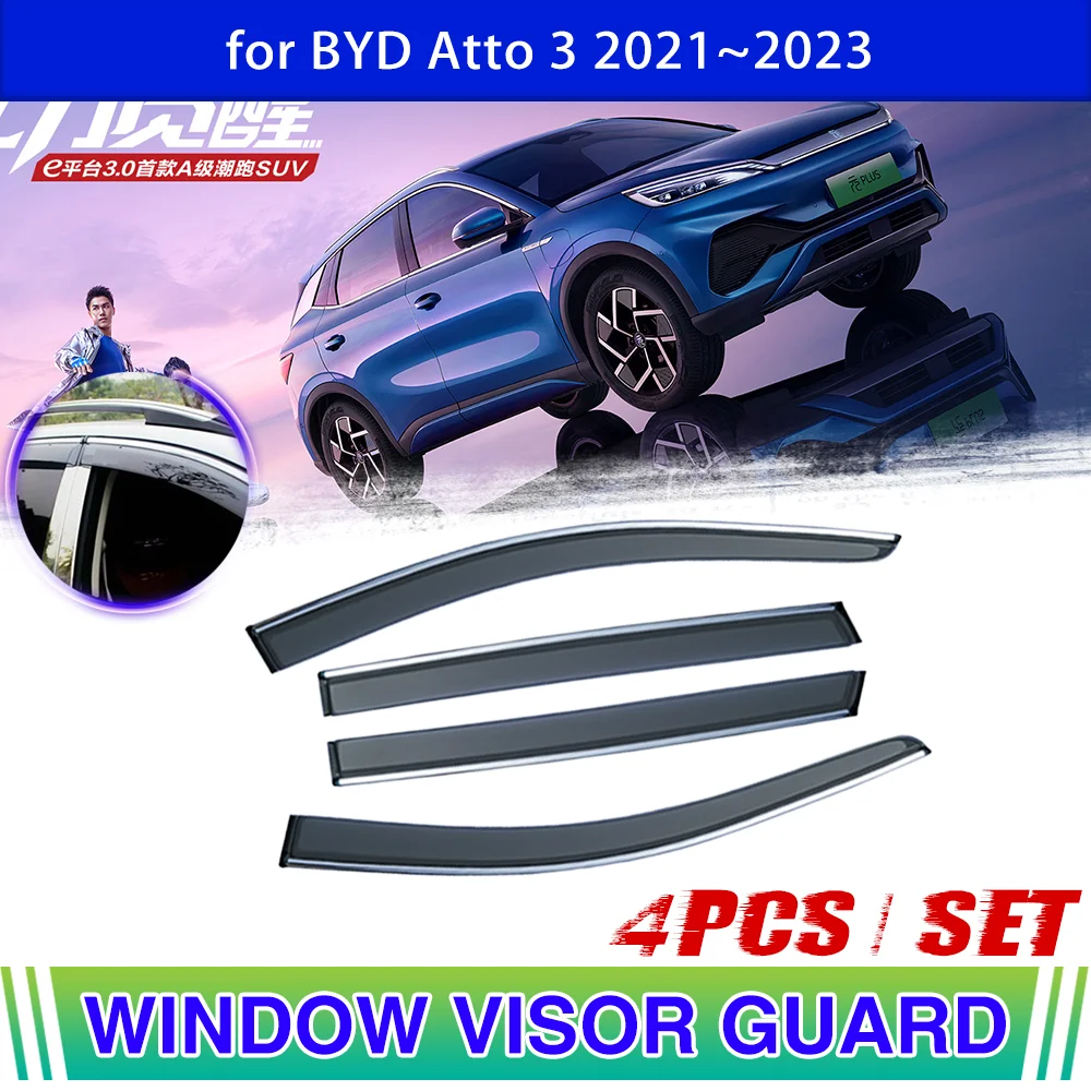 Car-Window-Door-Visor-for-BYD-Atto-3-2021-2022-2023-Vent-Awning-Smoke ...