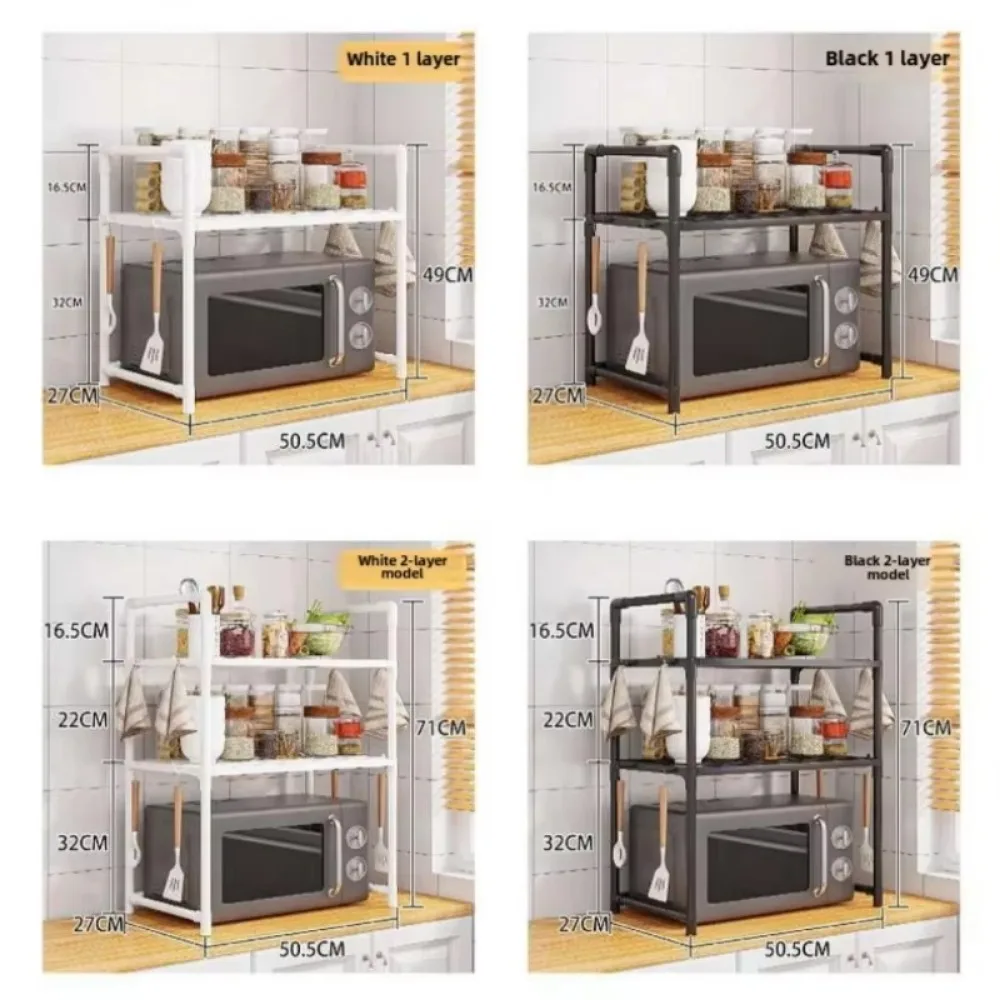 Multi-Layer Standing Kitchen Storage Shelf – Countertop Microwave ...