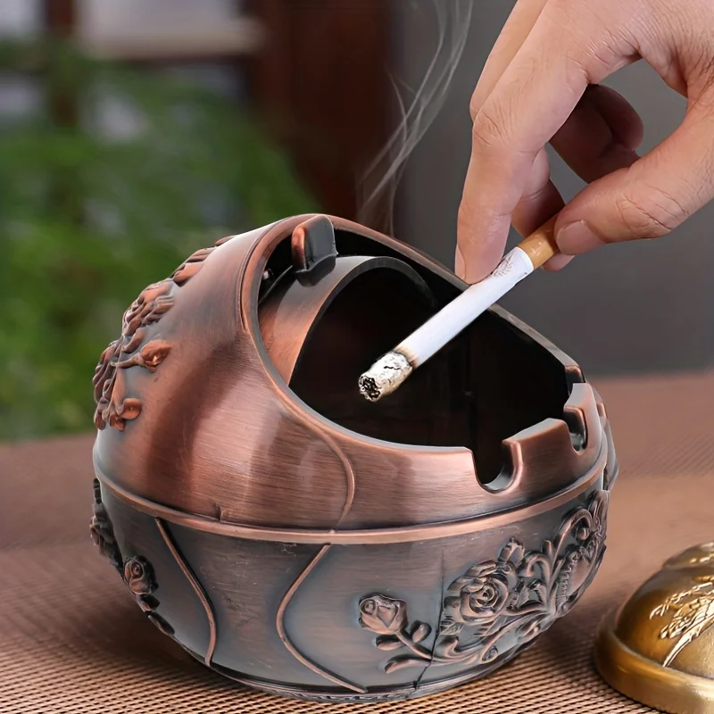 1pc-Ashtray-Smoking-Windproof-Vintage-Lid-ornament-Retro-Cigarette ...