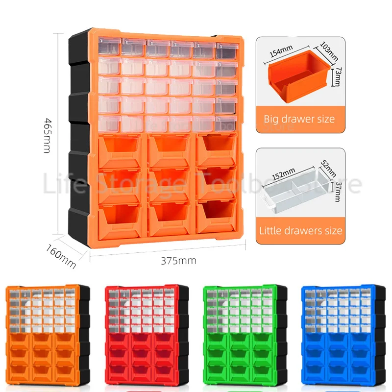 Multi-grid-Drawer-Type-Tool-Box-Plastic-Tool-Box-Hardware-Storage ...