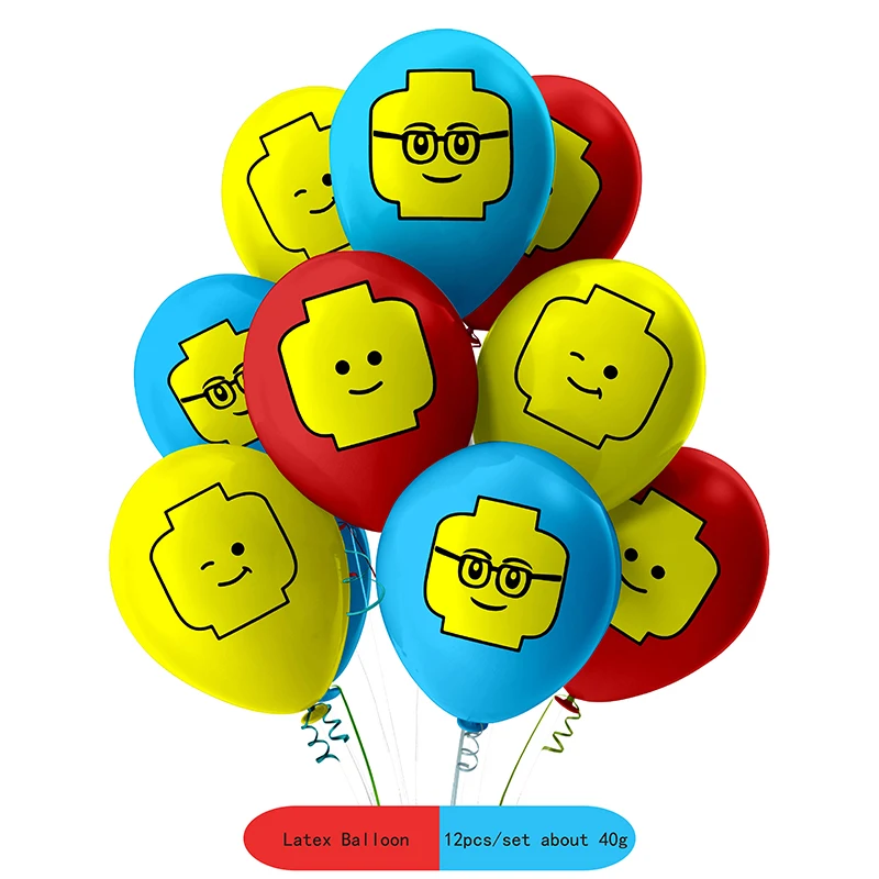 Building-Block-Party-Balloon-12-Inch-Latex-Balloon-Baby-Shower ...