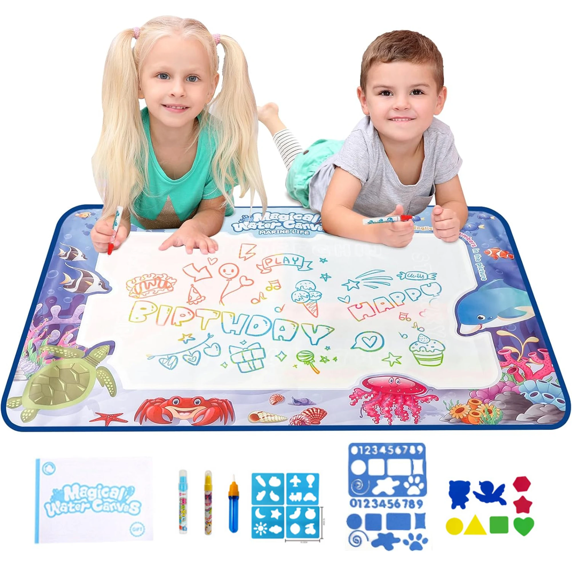 Magic-Water-Painting-Cloth-Toy-Reusable-Watercolor-Painting-Board-and ...