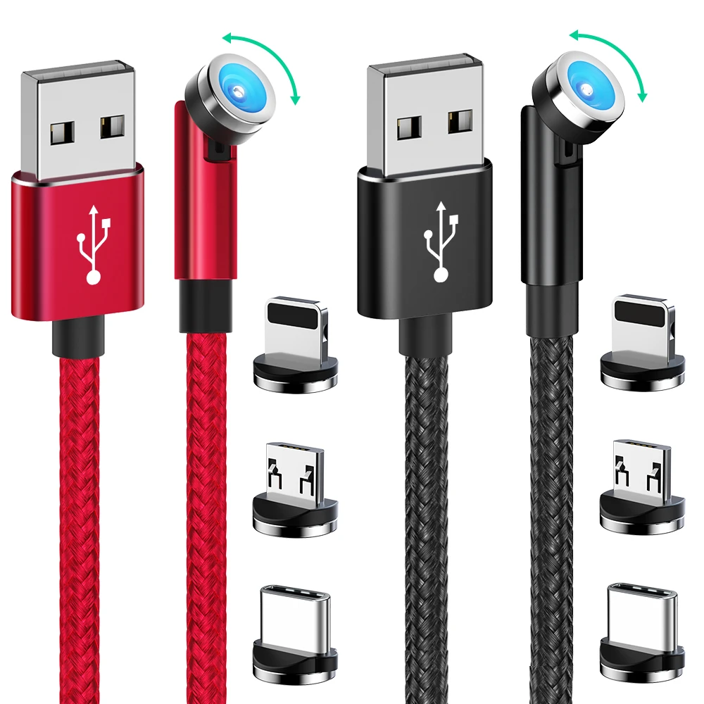 ANMONE 540 Rotate Micro Magnetic Cable 360 Degree USB Type C Charging ...