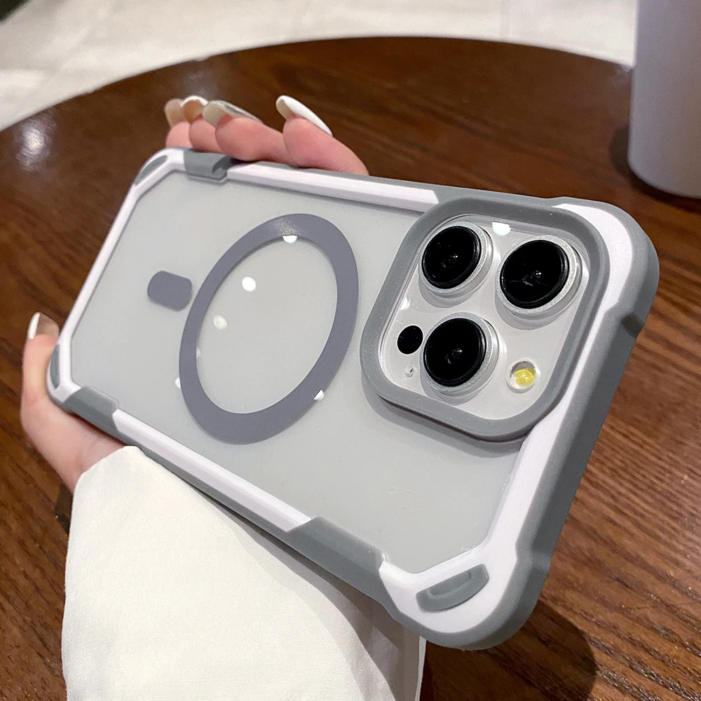 For-Magsafe-Magnetic-Transparent-Case-For-iPhone-15-Pro-Max-14-Plus-13 ...