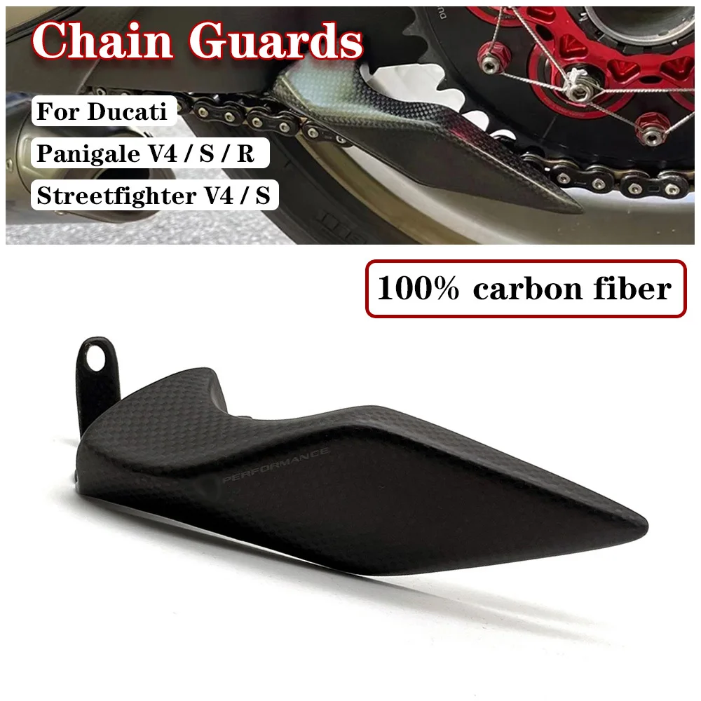 For DUCATI Panigale V4 S R Streetfighter V4S Carbon Fiber Lower Chain ...