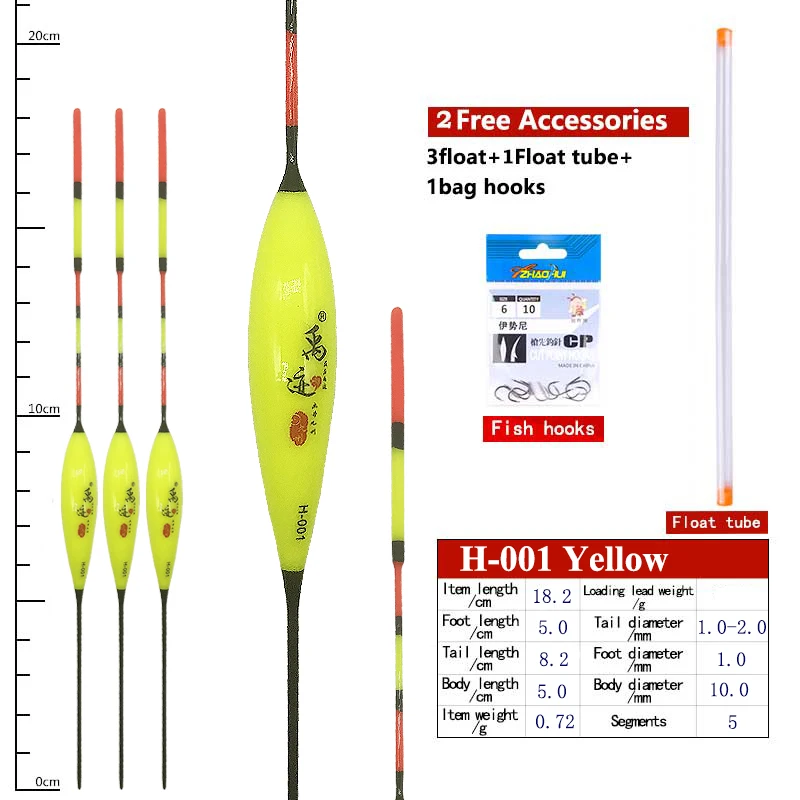 3PCS-Nano-Floats-1-Buoy-Tubes-1-Bag-Hooks-Shallow-Water-Float-Fresh ...