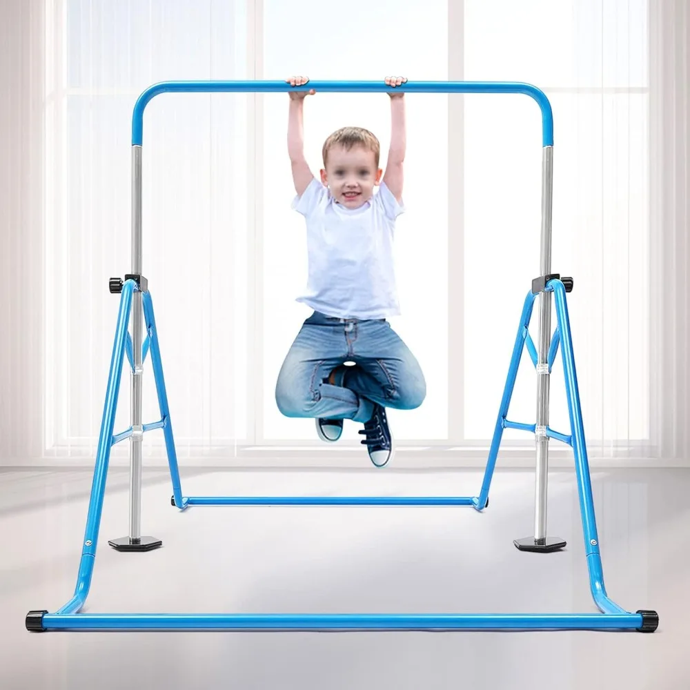 Kids-Gymnastics-Adjustable-Folding-Horizontal-Bar-Turnen-Kinder-Indoor ...