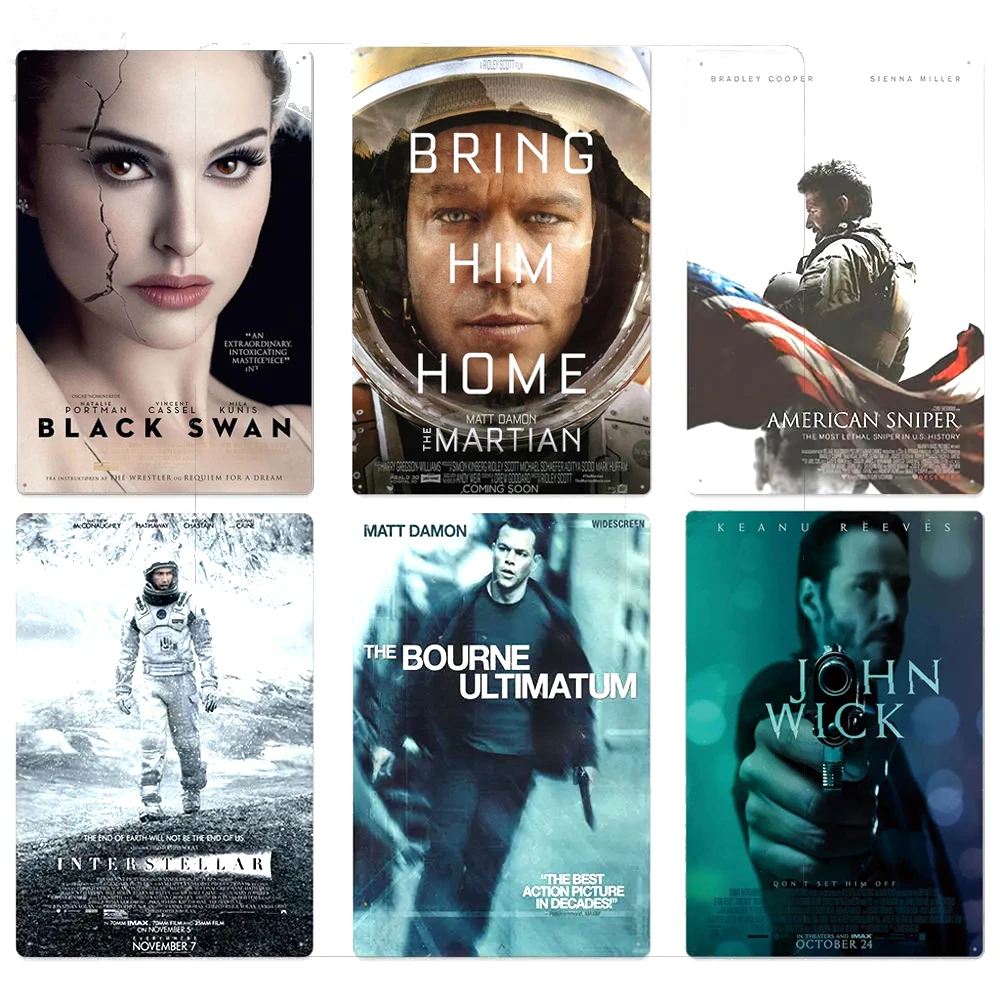 Plakaty-filmowe-akcji-znak-blaszany-wystr-j-metalowa-tablica-Vintage ...