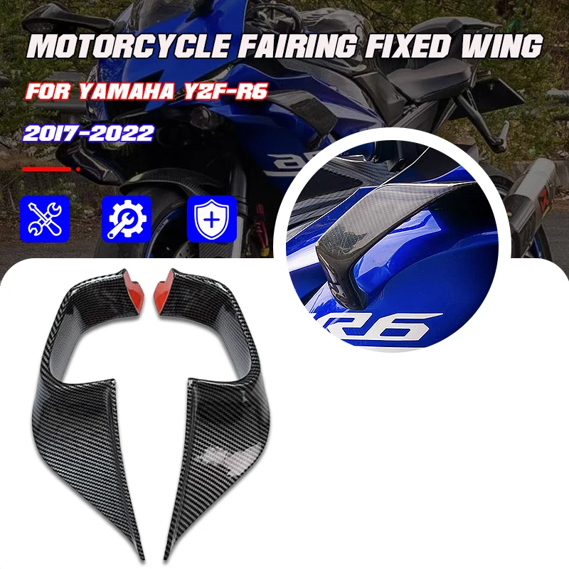 For Yamaha YZF-R6 YZF R6 2017-2022 Motorcycle Front Fixed Wing Spoiler ...