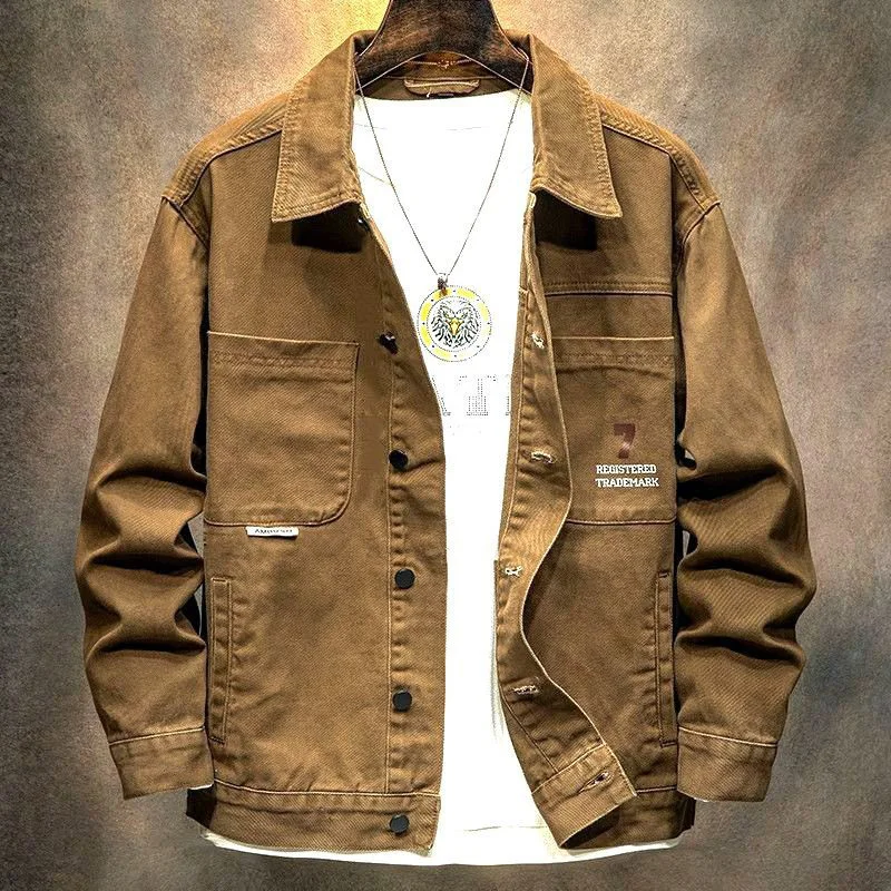 Fashion-Lapel-Spliced-Pockets-Loose-Printed-Letter-Coats-Men-s-Clothing ...